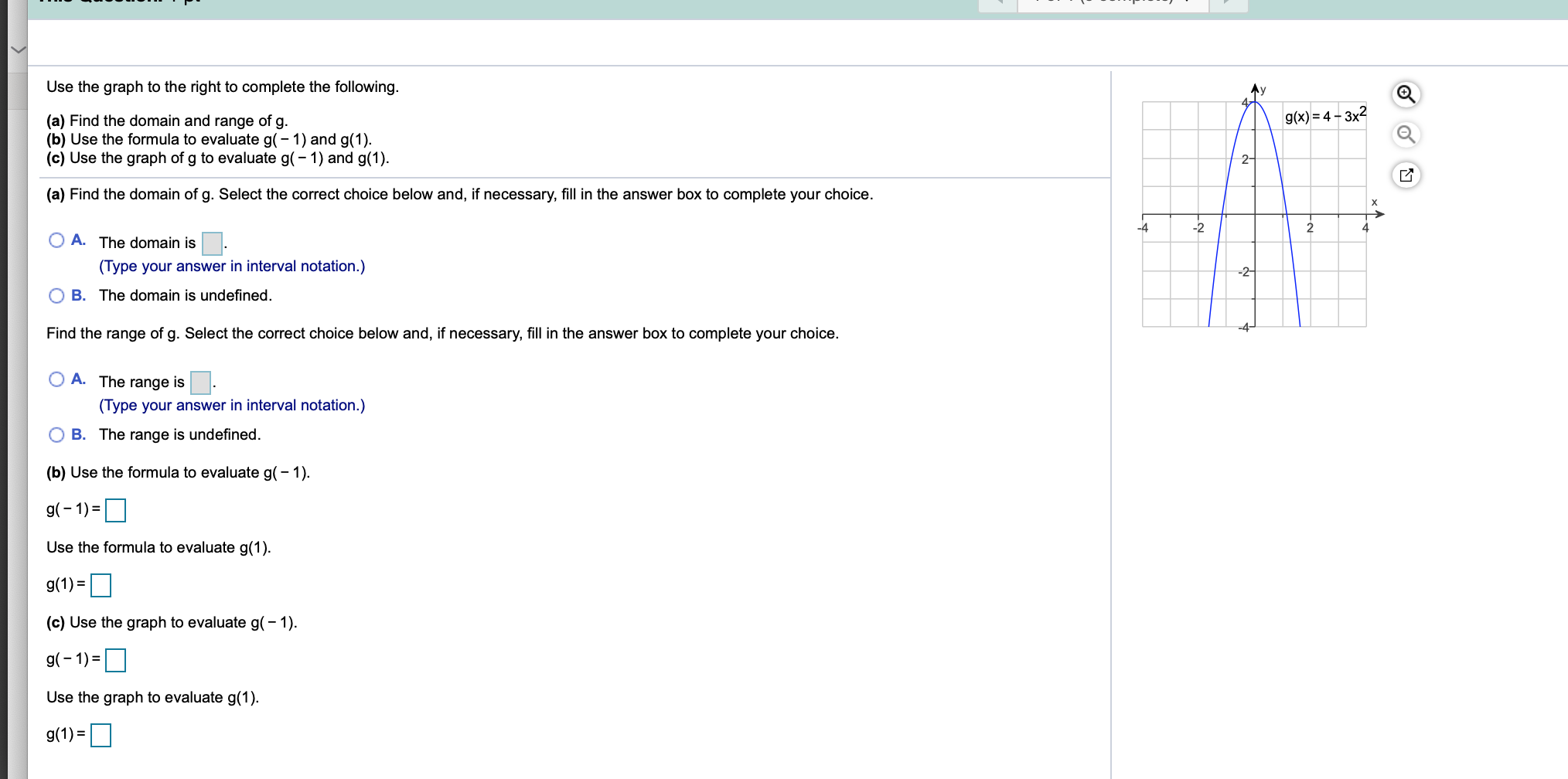 Solved Use the graph to the right to complete the following. | Chegg.com