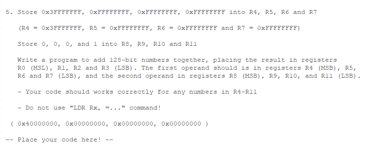 Solved (Needs to be in assembly language. please. Can't | Chegg.com