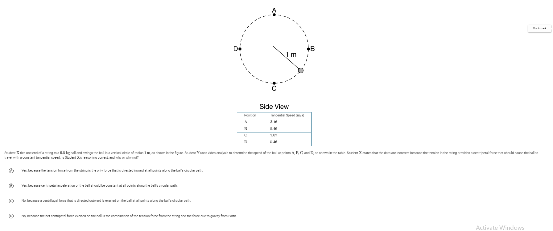 Solved travel with a constant tangential speed. Is Student | Chegg.com