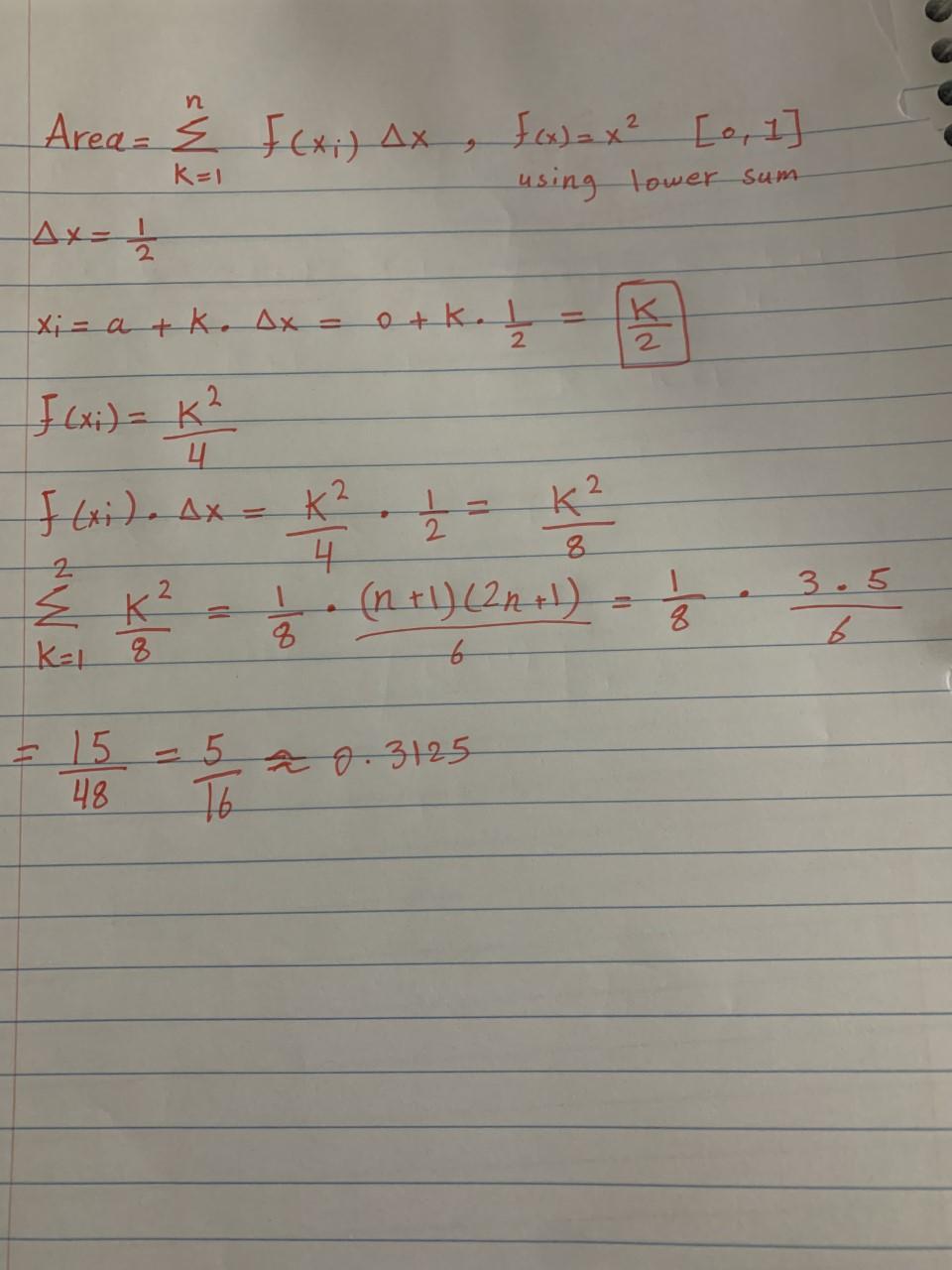 Solved Use finite approximations to find the area using | Chegg.com