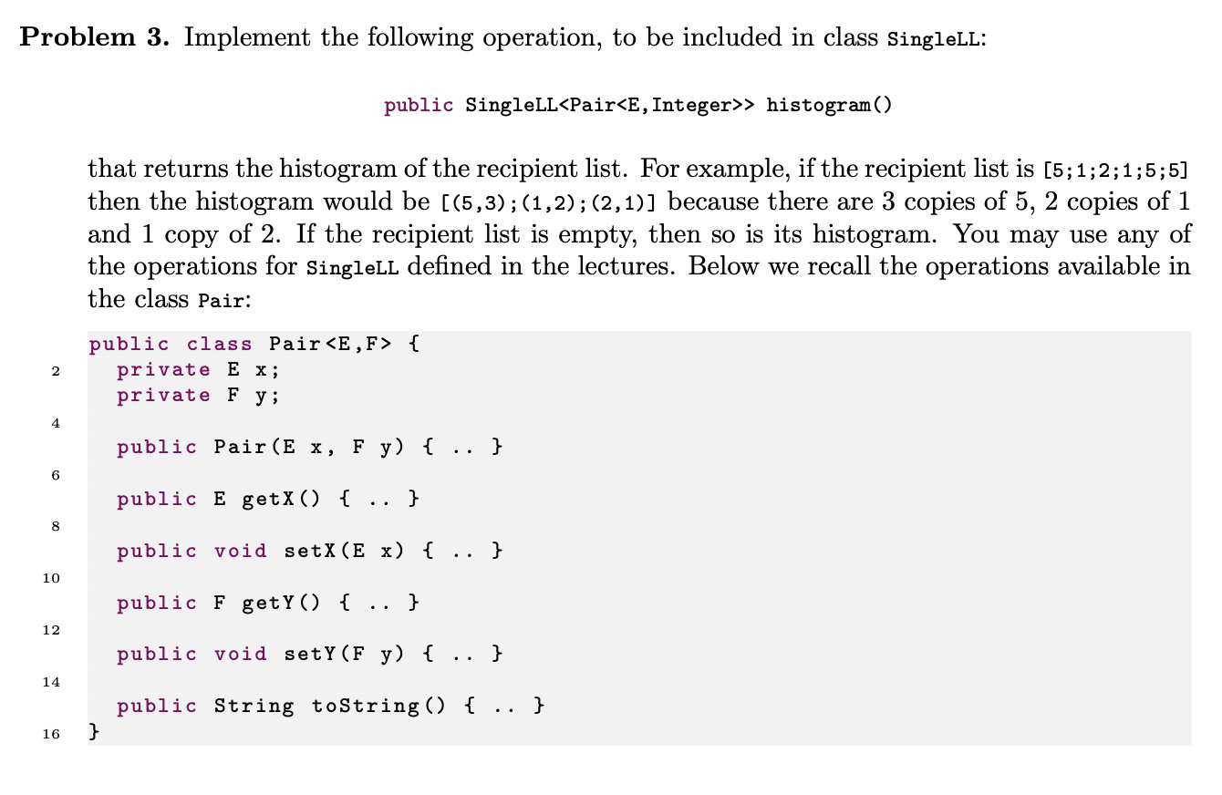 Solved Problem 3 Implement The Following Operation To Be Chegg