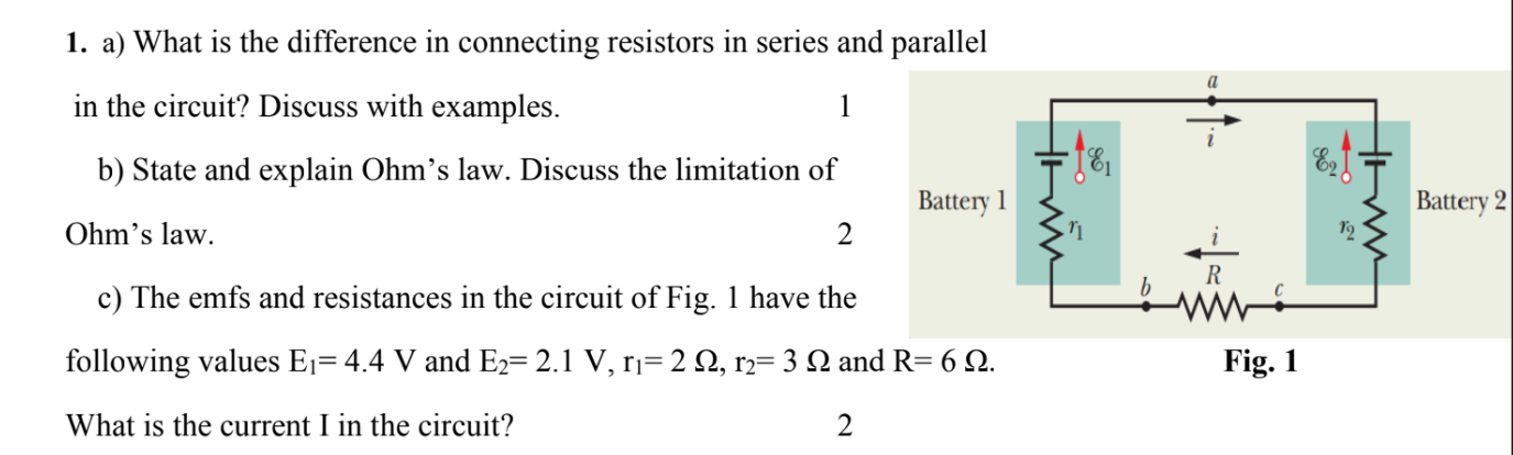 Solved R1 R2 R3 3. The circuit shown in Fig. 3 contains | Chegg.com