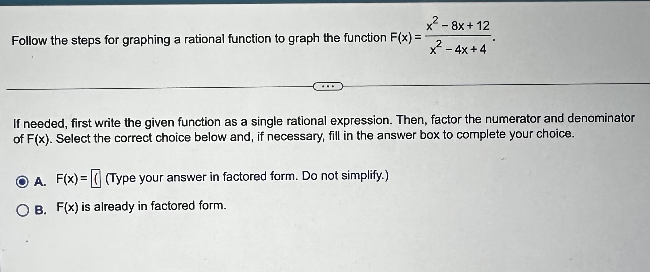 Follow the steps for graphing a rational function to | Chegg.com