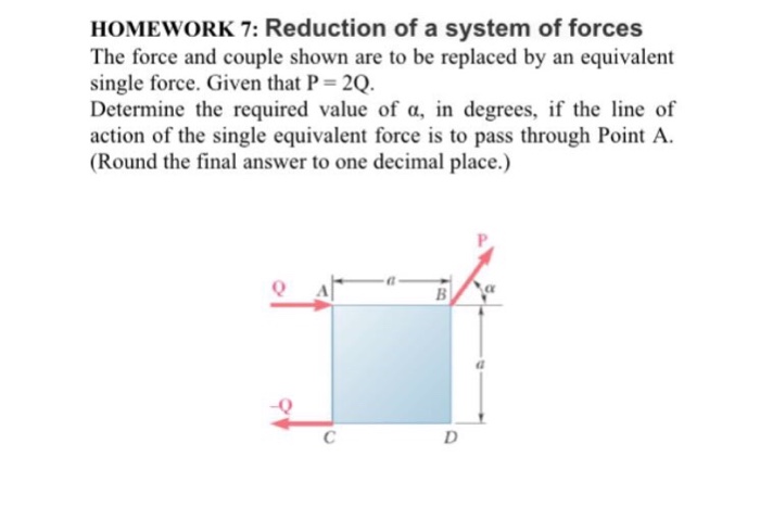 Solved The force and couple shown are to be replaced by an | Chegg.com