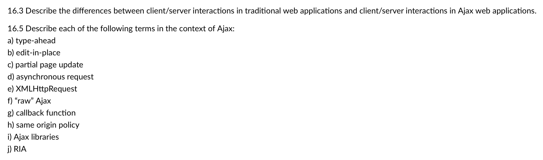 Solved 16.3 Describe the differences between client/server | Chegg.com