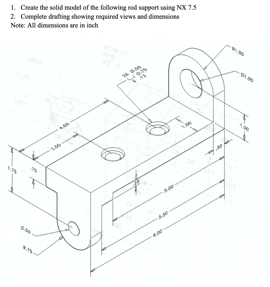 Solved Assignment 14: Solid Modeling of a Part with Threaded | Chegg.com