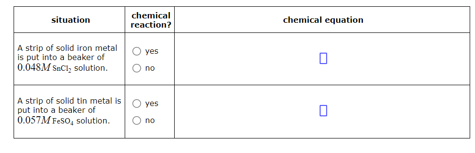 Solved Decide Whether A Chemical Reaction Happens In Either
