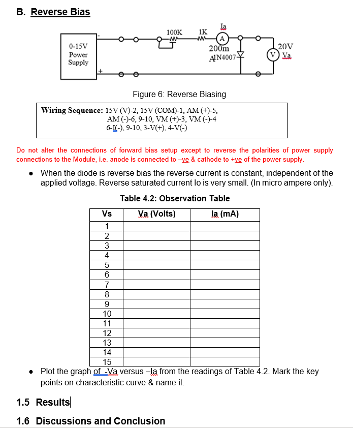 Solved 1.1 Aim - To observe the effect of forward \& reverse | Chegg.com
