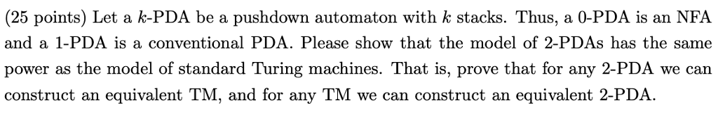 Solved (25 points) Let a k-PDA be a pushdown automaton with | Chegg.com