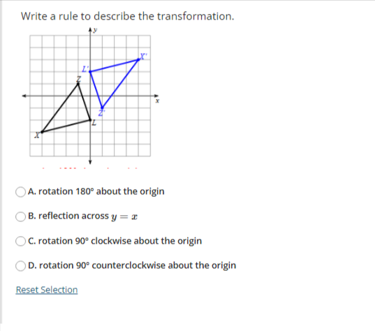 Solved Write a rule to describe the transformation. A. | Chegg.com
