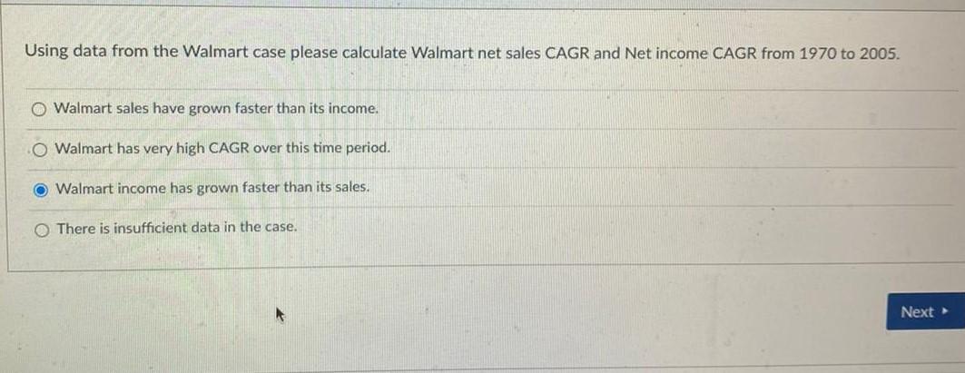 Solved Question 32 1 pts Please calculate Walmart working | Chegg.com