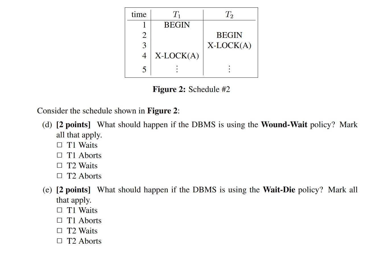 Solved Question 6: Deadlock Prevention . . . . . . . . . . . | Chegg.com