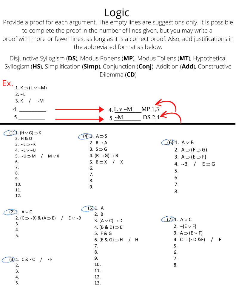 Solved Logic Provide a proof for each argument. The empty | Chegg.com