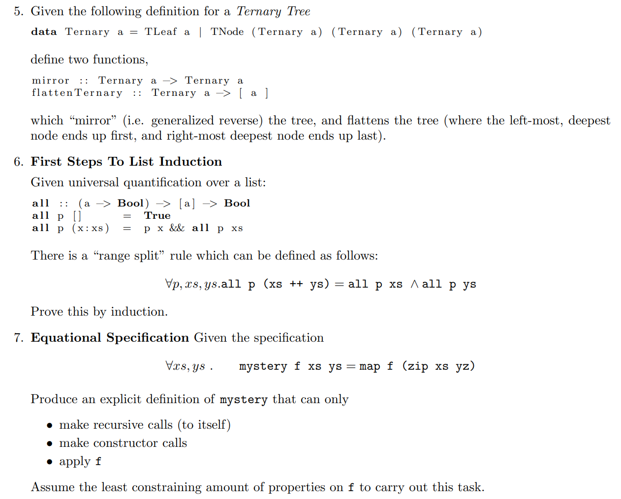 5. Given the following definition for a Ternary Tree | Chegg.com