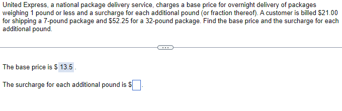 Solved United Express, a national package delivery service, | Chegg.com