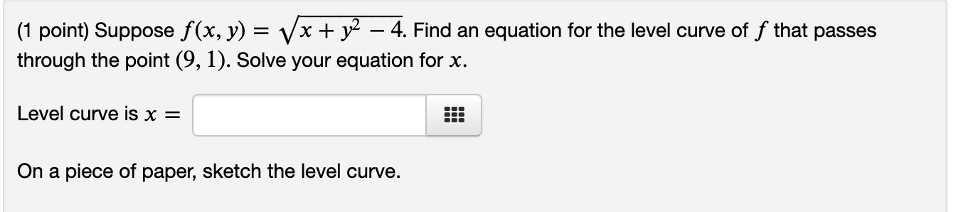 Solved (1 point) Suppose | Chegg.com