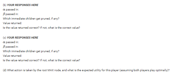 Solved 2. Alpha-Beta Search (20 points) Consider the | Chegg.com