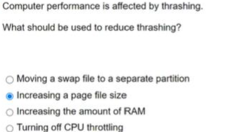 Solved Computer performance is affected by thrashing.What | Chegg.com