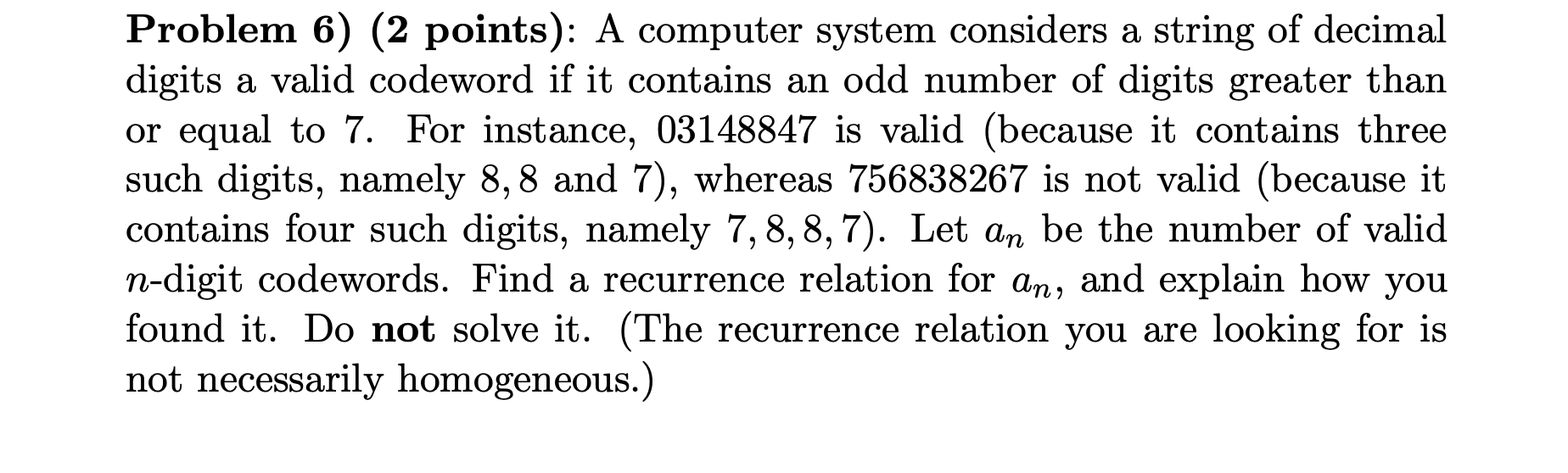 Solved Problem 6 2 Points A Computer System Considers A 