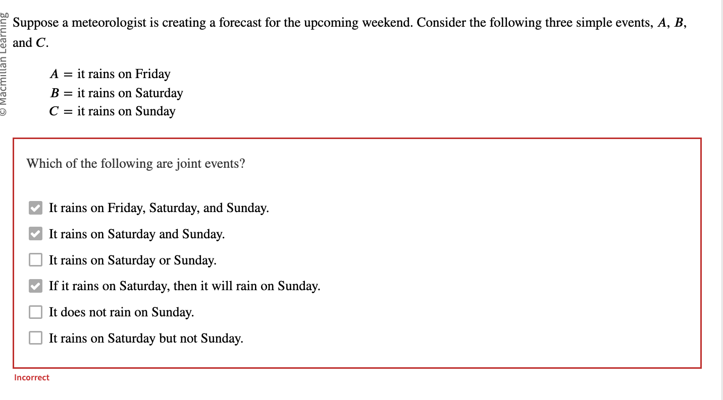 Solved Suppose a meteorologist is creating a forecast for | Chegg.com