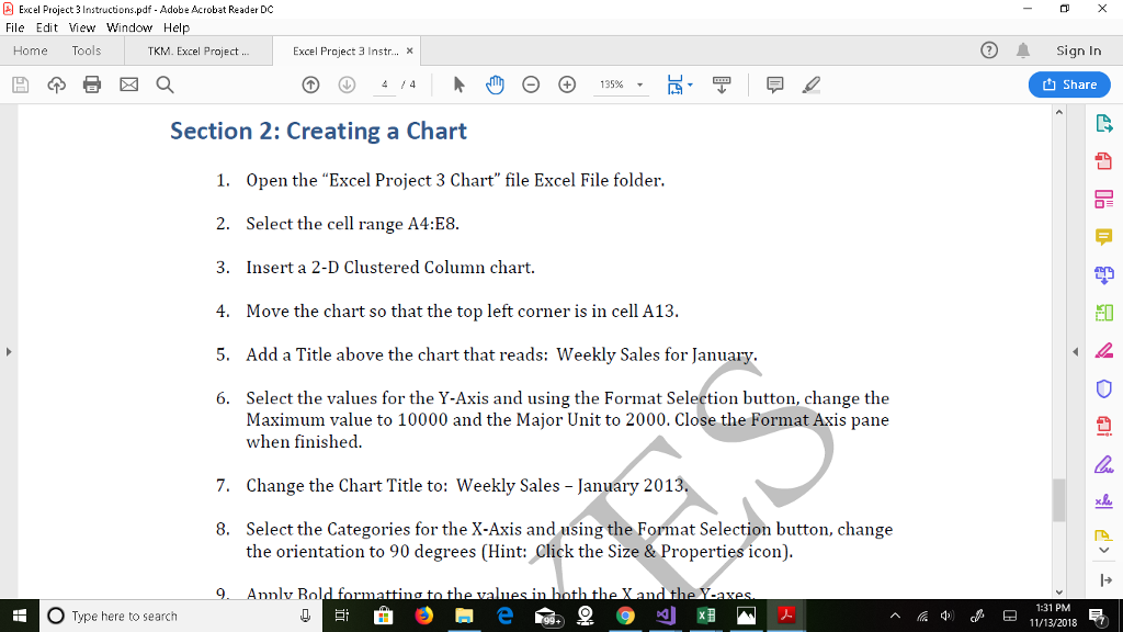 Solved DExcel Project 3 Instructions.pdf - Adobe Acrobat | Chegg.com