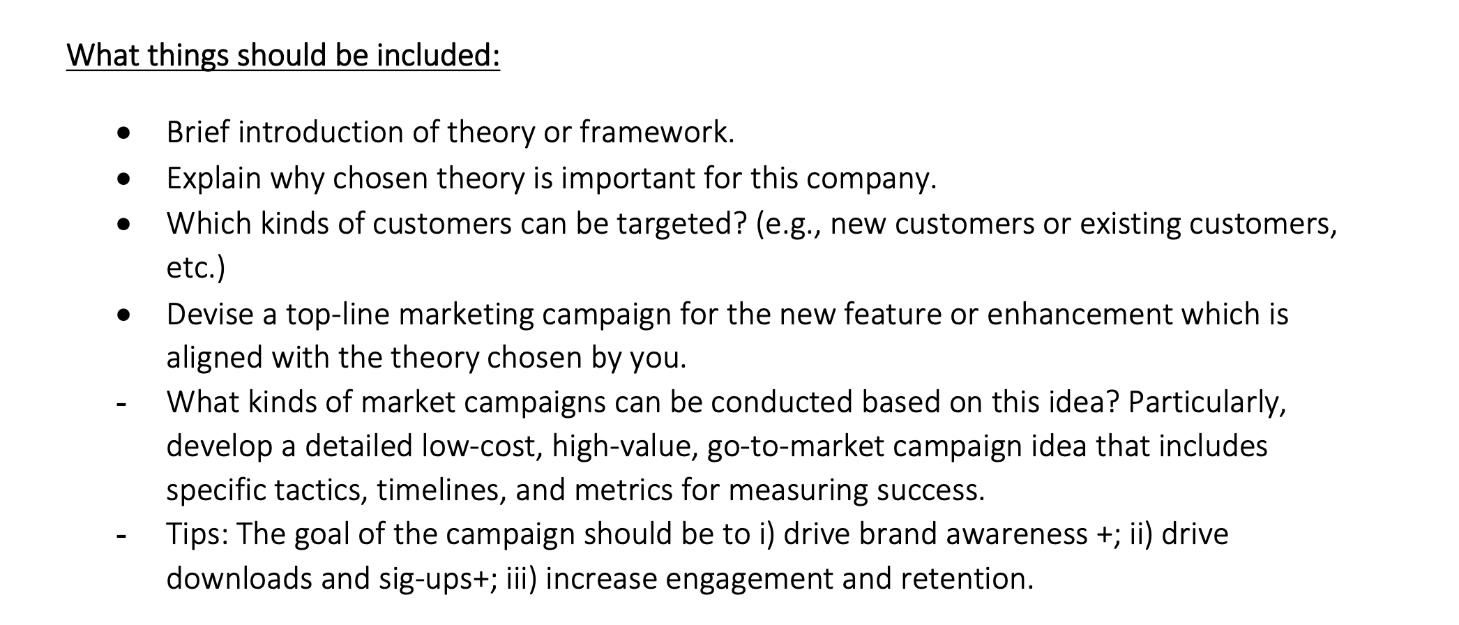 What things should be included: - Brief introduction | Chegg.com