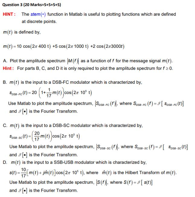 Solved Question 3 (20 Marks 5+5+5+5) HINT: The stem() | Chegg.com