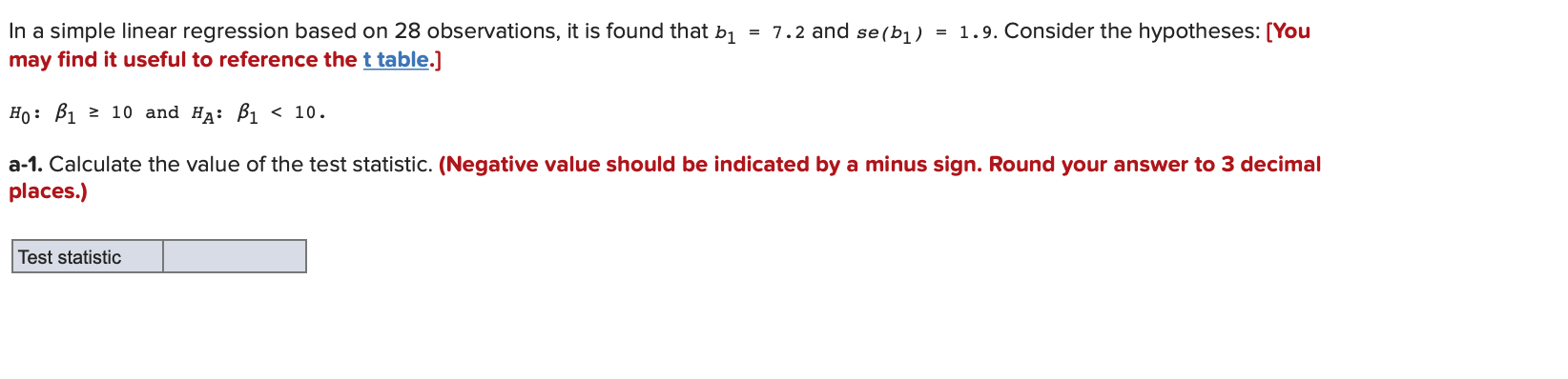 Solved In a simple linear regression based on 28 | Chegg.com