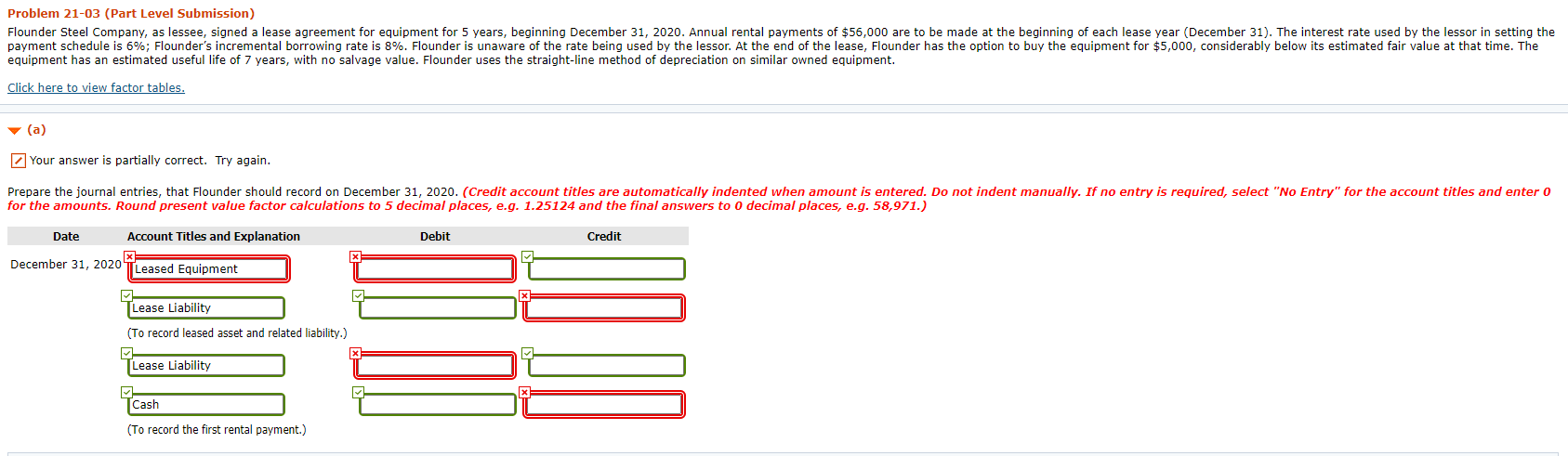 Solved Problem 21-03 (Part Level Submission) Flounder Steel | Chegg.com