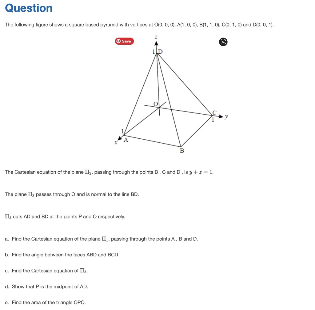 Solved Question The following figure shows a square based | Chegg.com