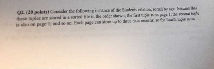 Solved Q2. (20 points) Consider the following instance of | Chegg.com