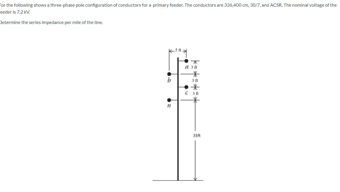 Solved For the following shows a three-phase pole | Chegg.com