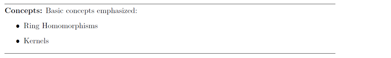Solved Concepts: Basic concepts emphasized: - Ring | Chegg.com