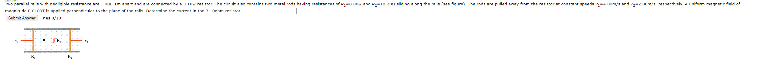 Solved Two parallel rails with negligible resistance are | Chegg.com