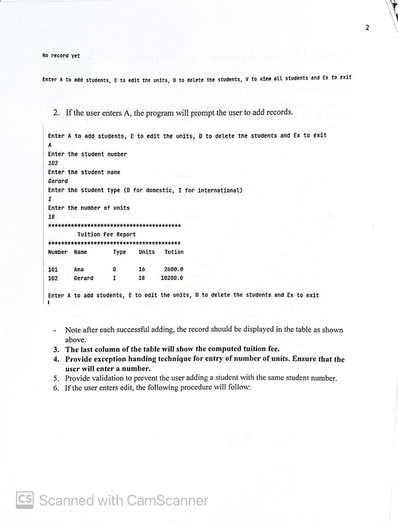 Solved General Description: The program will accept student | Chegg.com