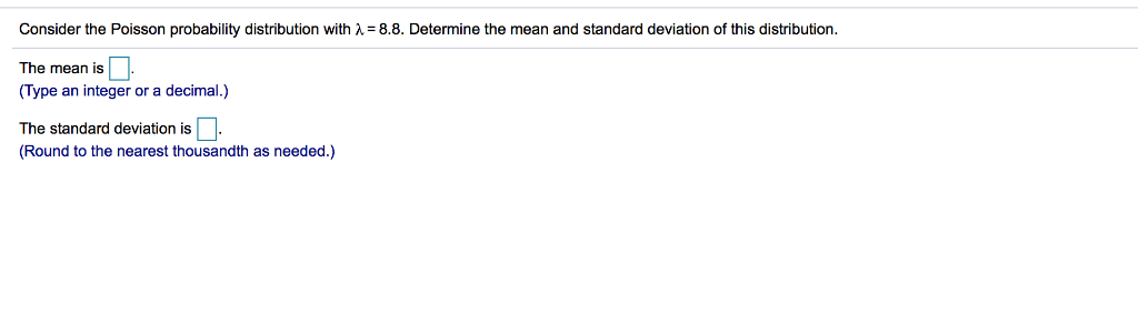 Solved Consider the Poisson probability distribution with | Chegg.com