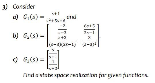 Solved Considera) G1(s)=s+1s2+5s+6 | Chegg.com