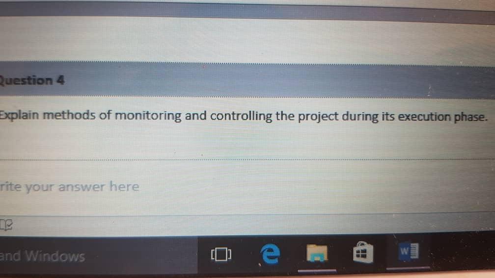 Solved Question 4 Explain methods of monitoring and | Chegg.com