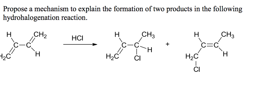 Solved Propose a mechanism to explain the formation of two | Chegg.com