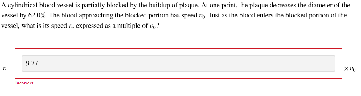 Solved A cylindrical blood vessel is partially blocked by | Chegg.com