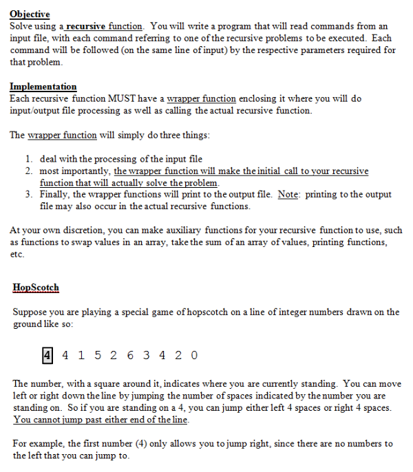 Solved Objective Solve using a recursive function You will | Chegg.com