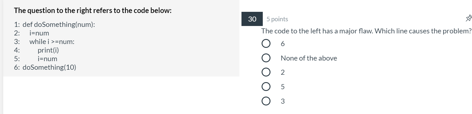 Solved The question to the right refers to the code below: | Chegg.com