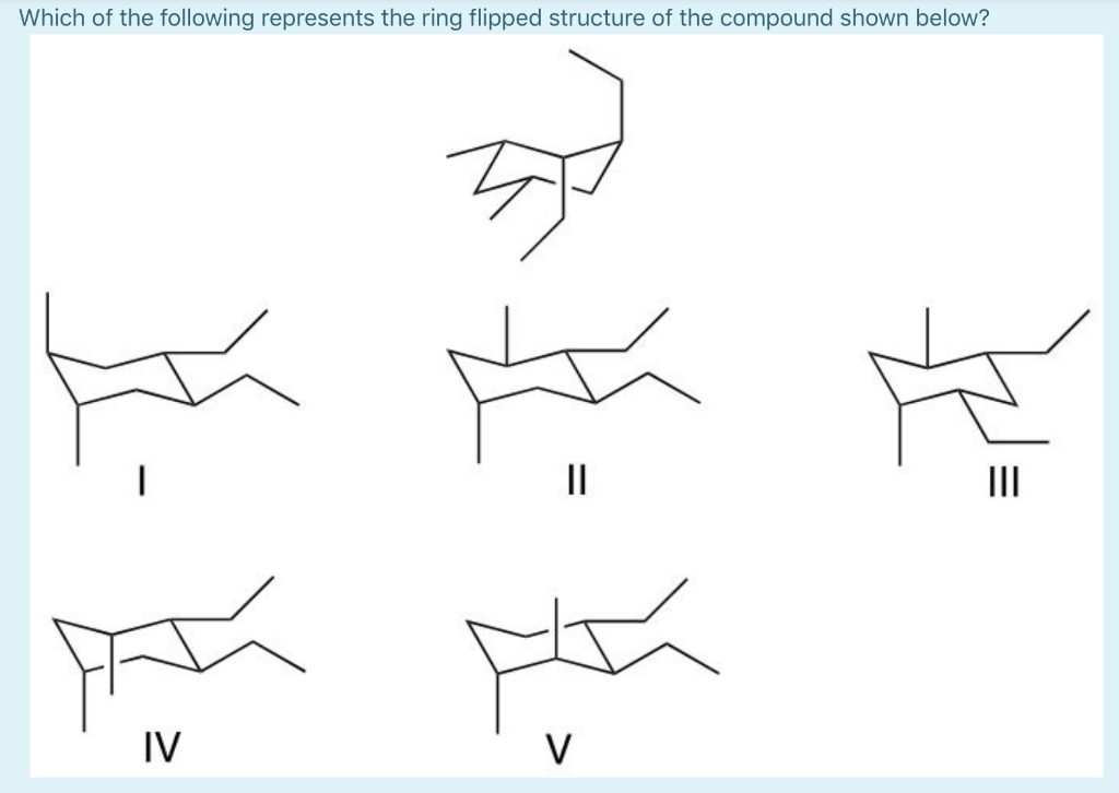 Solved Which of the following represents the ring flipped | Chegg.com
