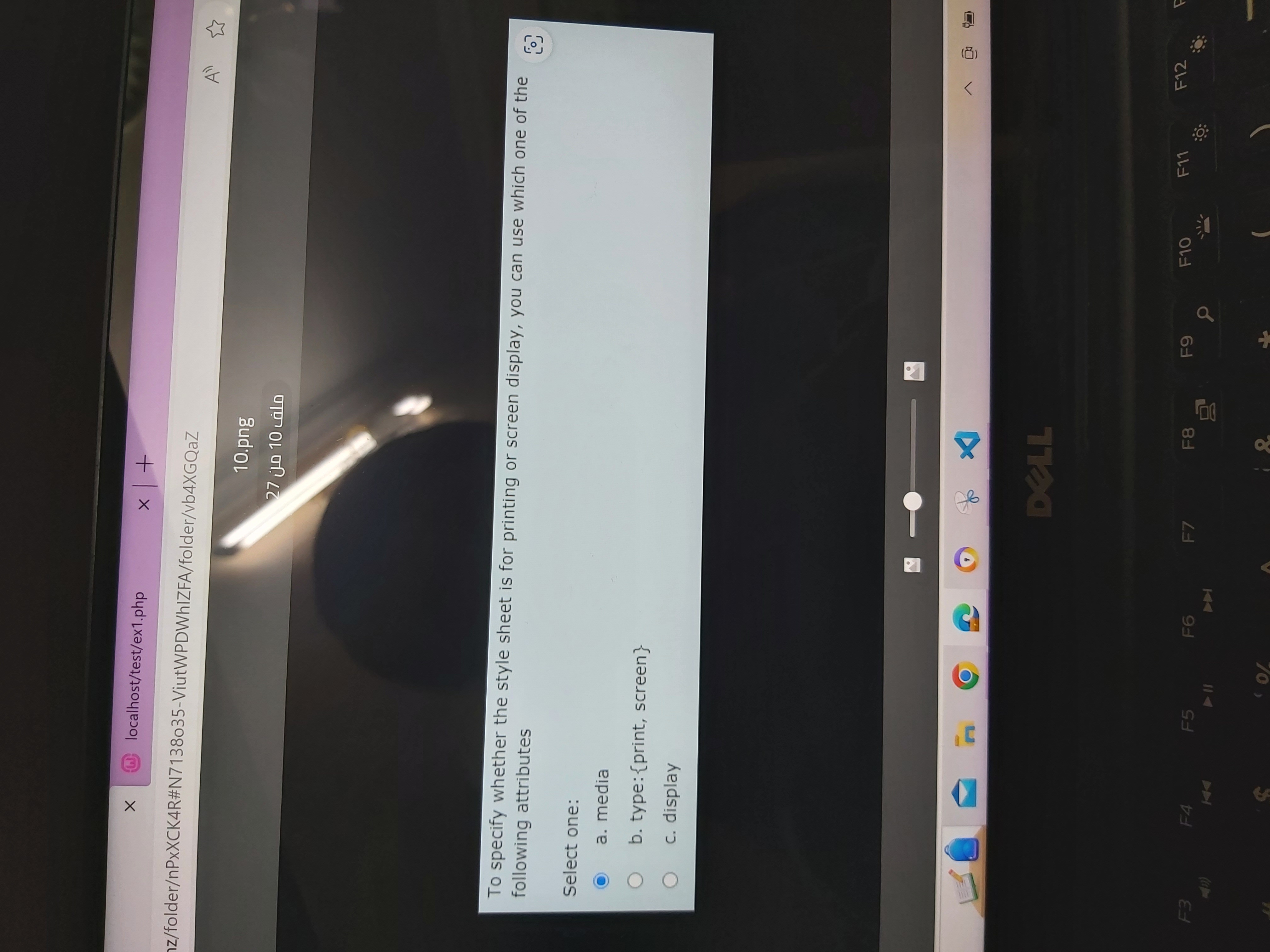 Solved To specify whether the style sheet is for printing or | Chegg.com