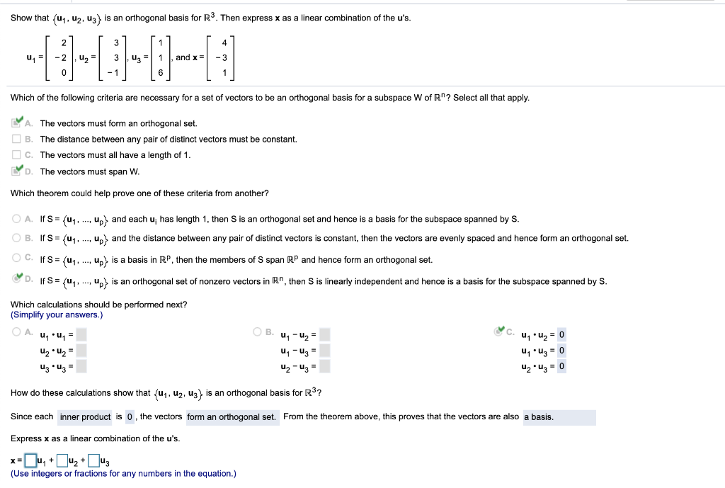 Solved Show that (41, 42, uz) is an orthogonal basis for R3. | Chegg.com