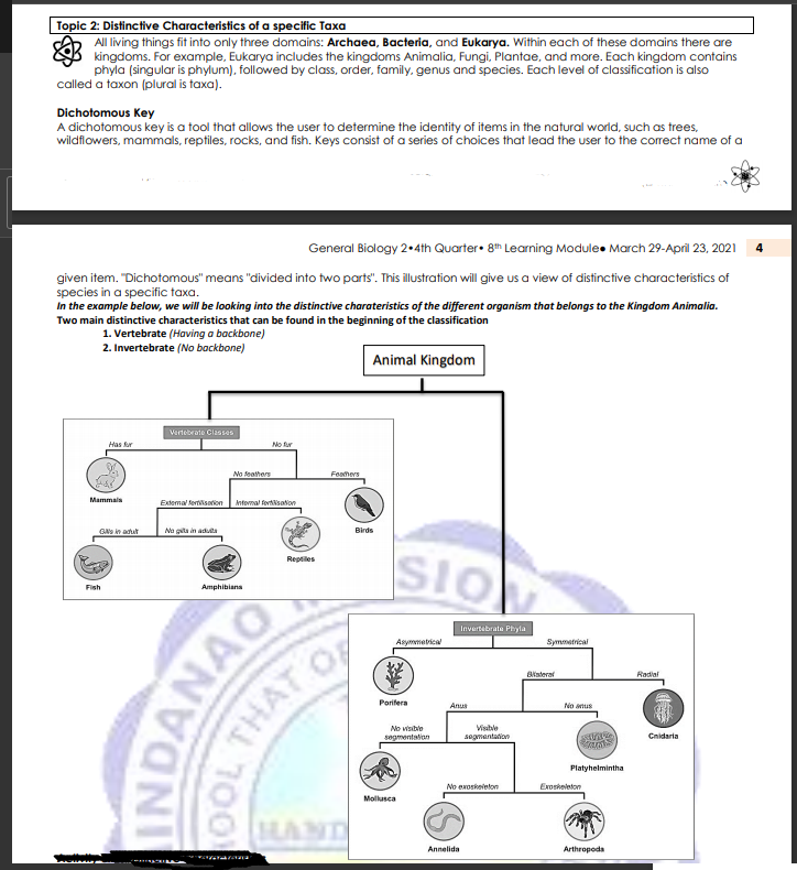 Solved Activity 8.2: Distinctive Characteristics (page 4) | Chegg.com