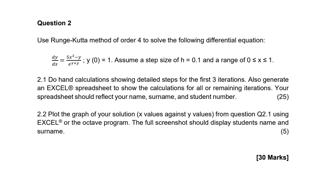 Solved Use Runge-Kutta method of order 4 to solve the | Chegg.com