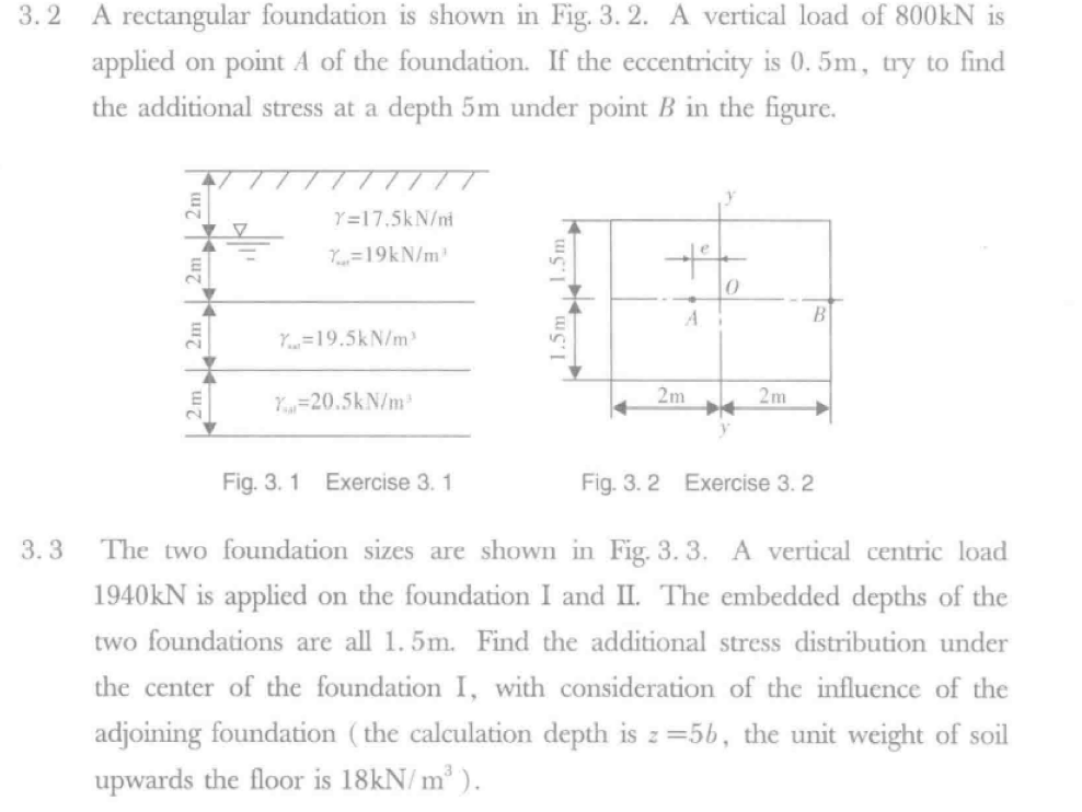 Solved 3.2 A rectangular foundation is shown in Fig. 3. 2. A | Chegg.com