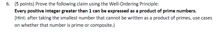 Solved 6. (5 points) Prove the following claim using the | Chegg.com