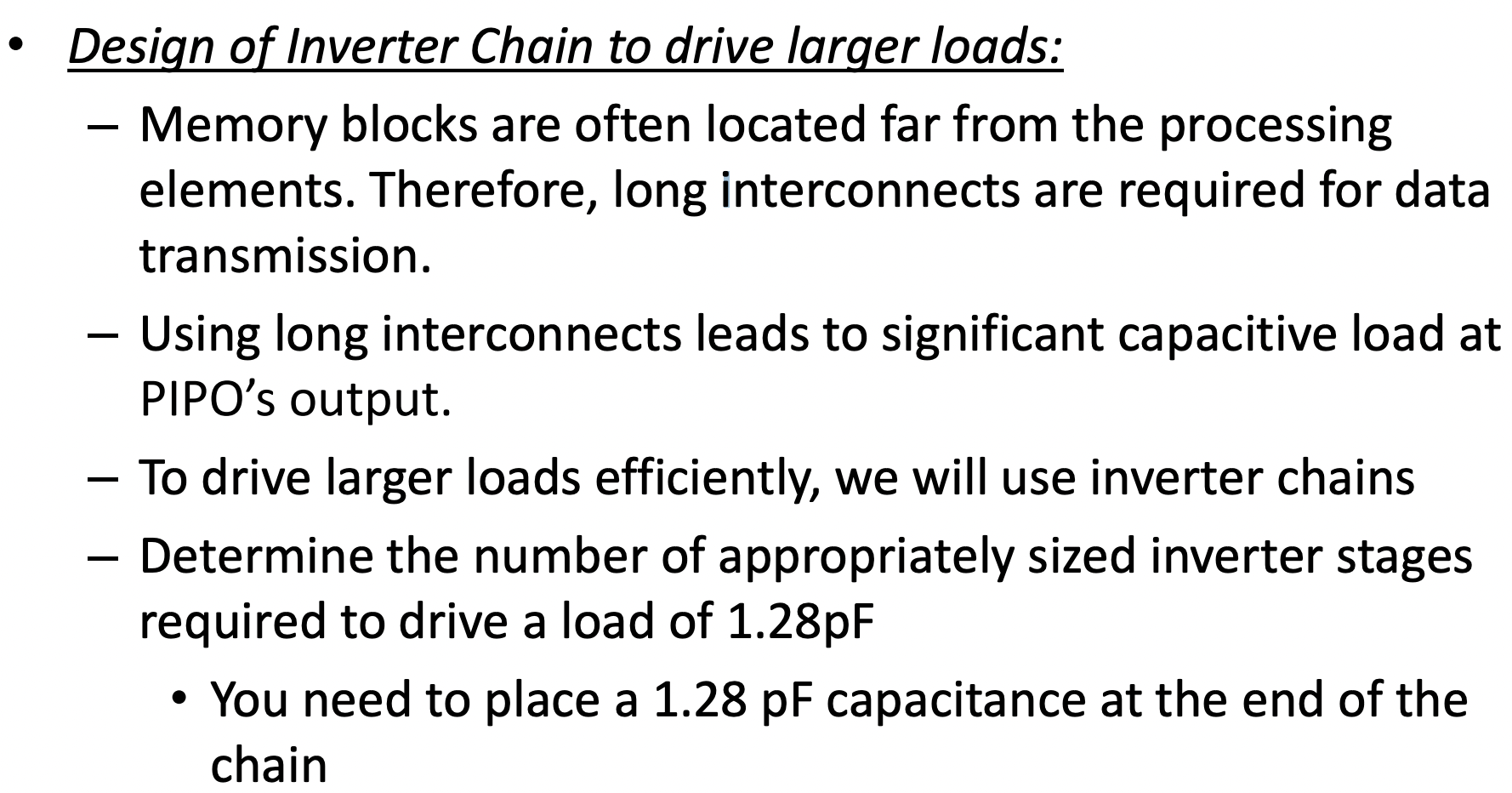 Solved Design the inverter chain by using PMOS and NMOS and | Chegg.com